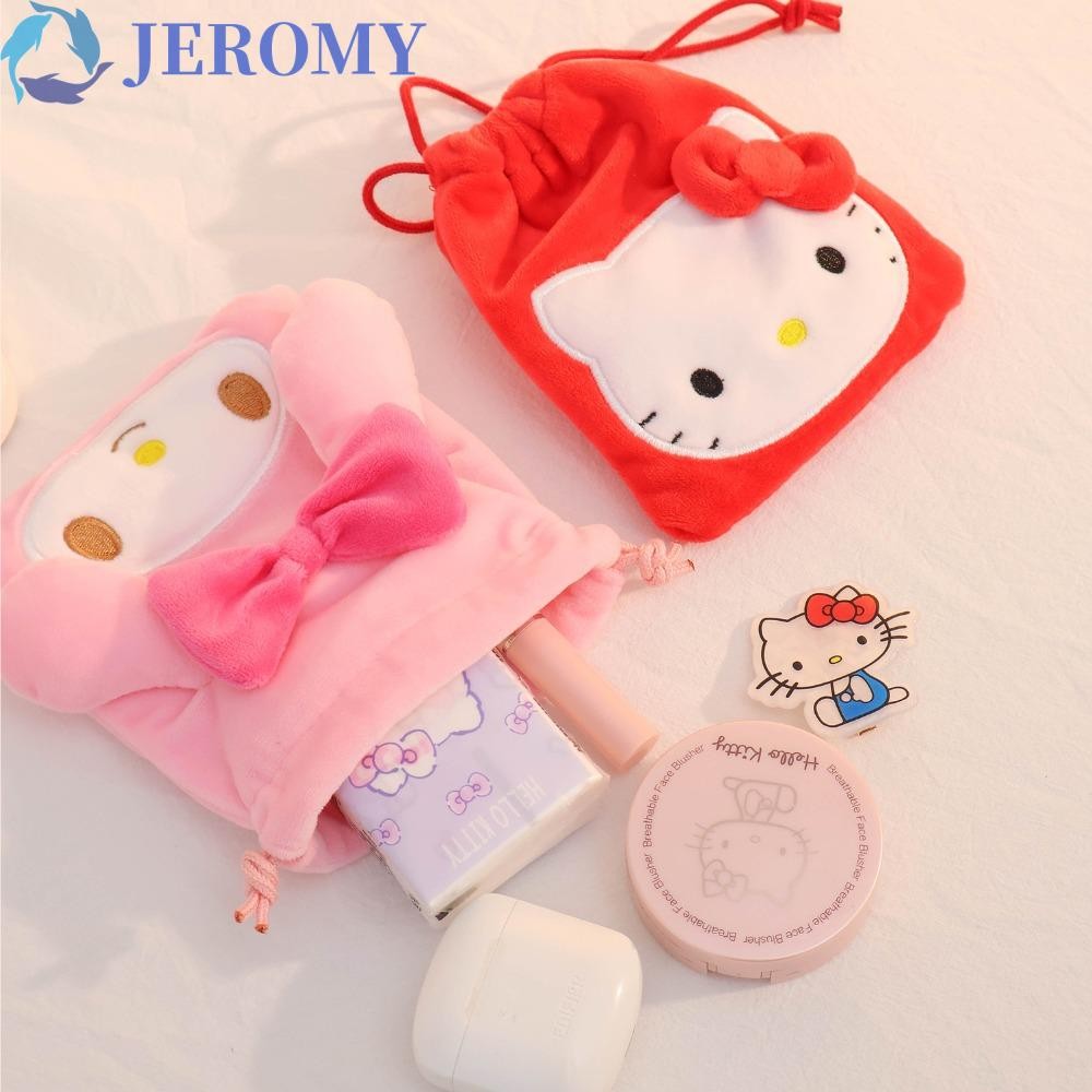 JEROMY My Melody Drawstring Pouch, Kawaii Cogimyun Hangyodon Storage ...