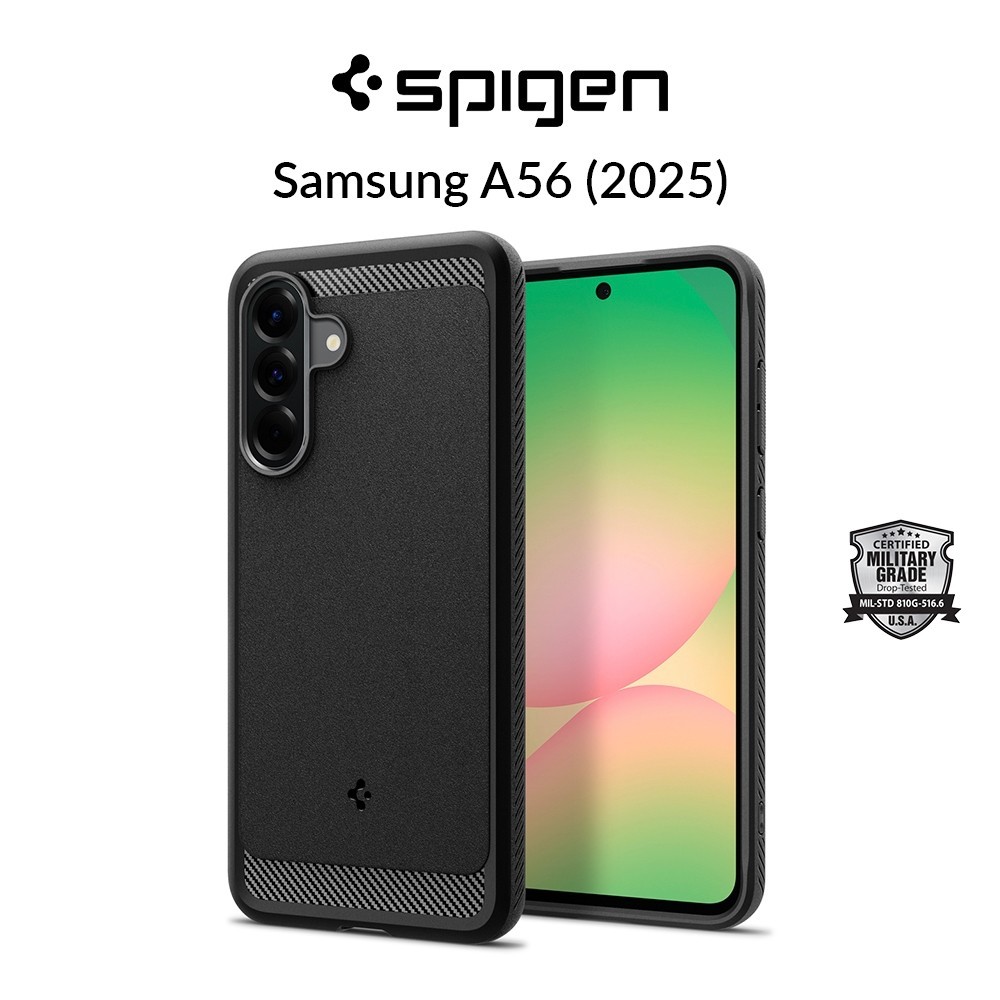 Spigen Samsung A56 5G Case Rugged Armor Galaxy A56 Casing Mil-Grade Protection Car-inspired ...