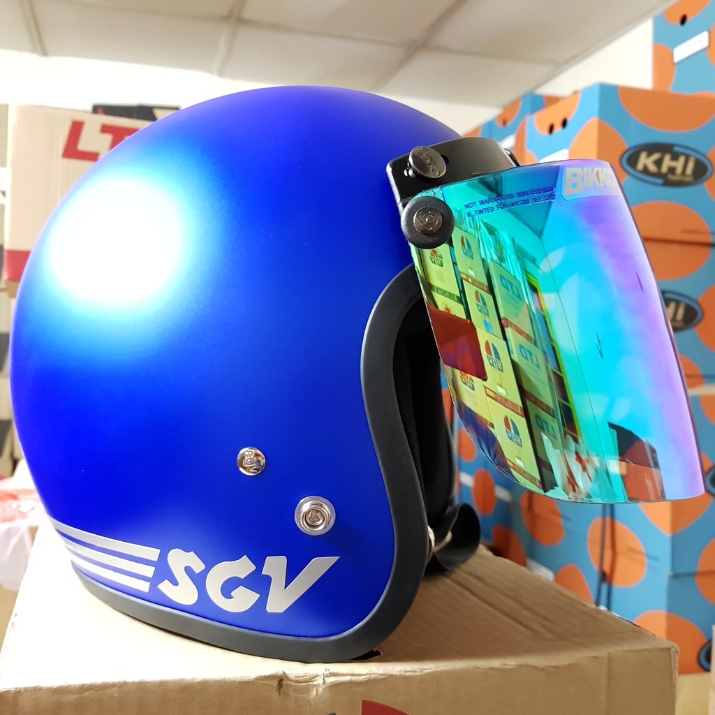 **INCLUDED VISOR** 100% Original SGV 99 Matt Series Helmet Topi Matte ...