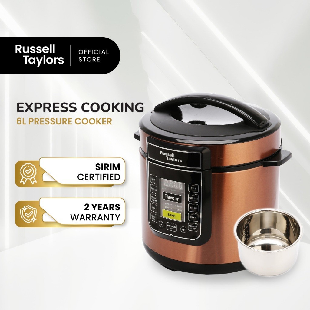 Russell Taylors Pressure Cooker Stainless Steel Pot PC-60 Rice Cooker ...