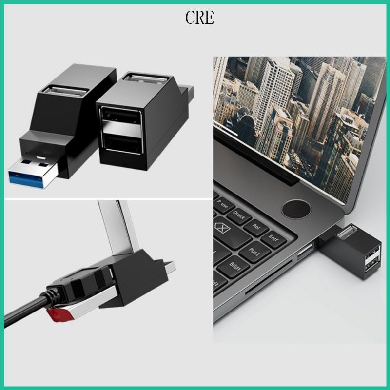 CRE 3 Port USB2 0 Hubs Splitter Portable Expander for Laptop Car Tablet ...