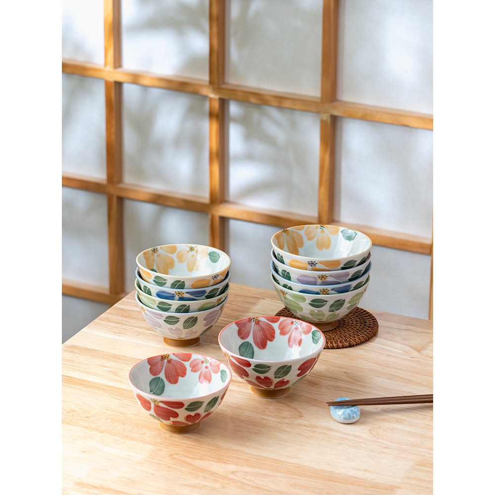 Mino Ware Japanese Relief Underglaze Mangkuk Seramik Isi Rumah Mangkuk ...