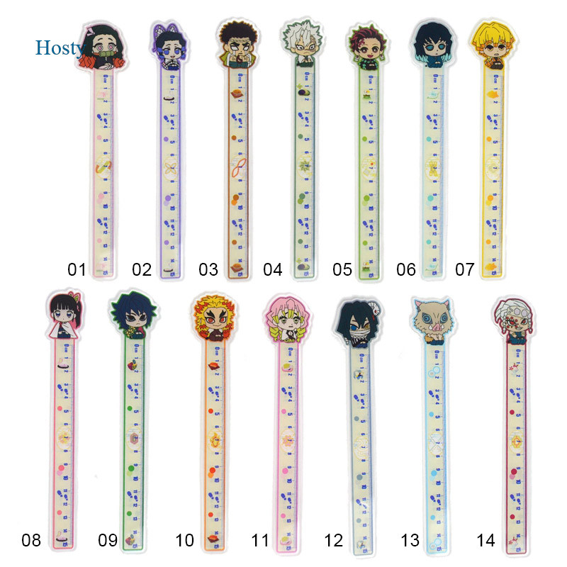 Hosty 1PCS Anime Demon Slayer Ruler Drawing Measurement Geometry ...