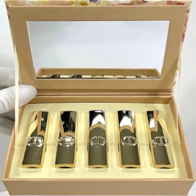 2025 Snake Year Gold Tube Lipstick Sample 5 Piece Set Gift Box | Shopee ...