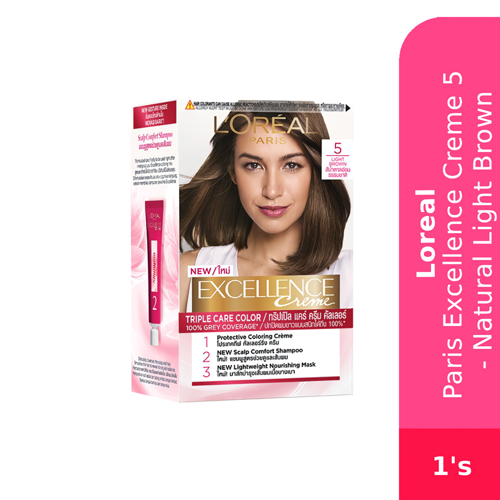 LOREAL Paris Excellence Creme 5 - Natural Light Brown (LP00260 ...
