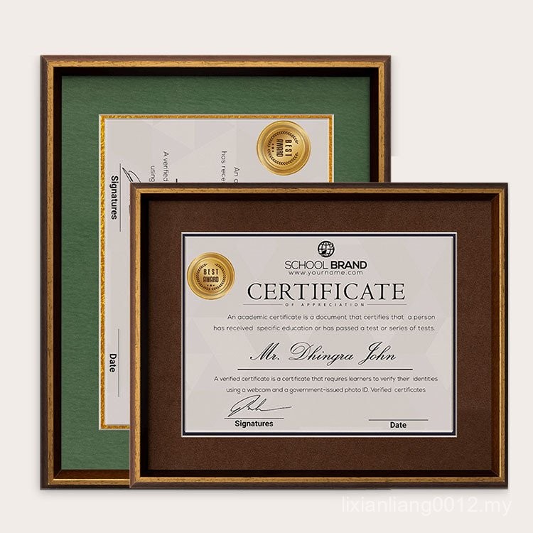 Solid Wood Frame Graduation Certificate A4 Photo Frame Wall Hanging ...