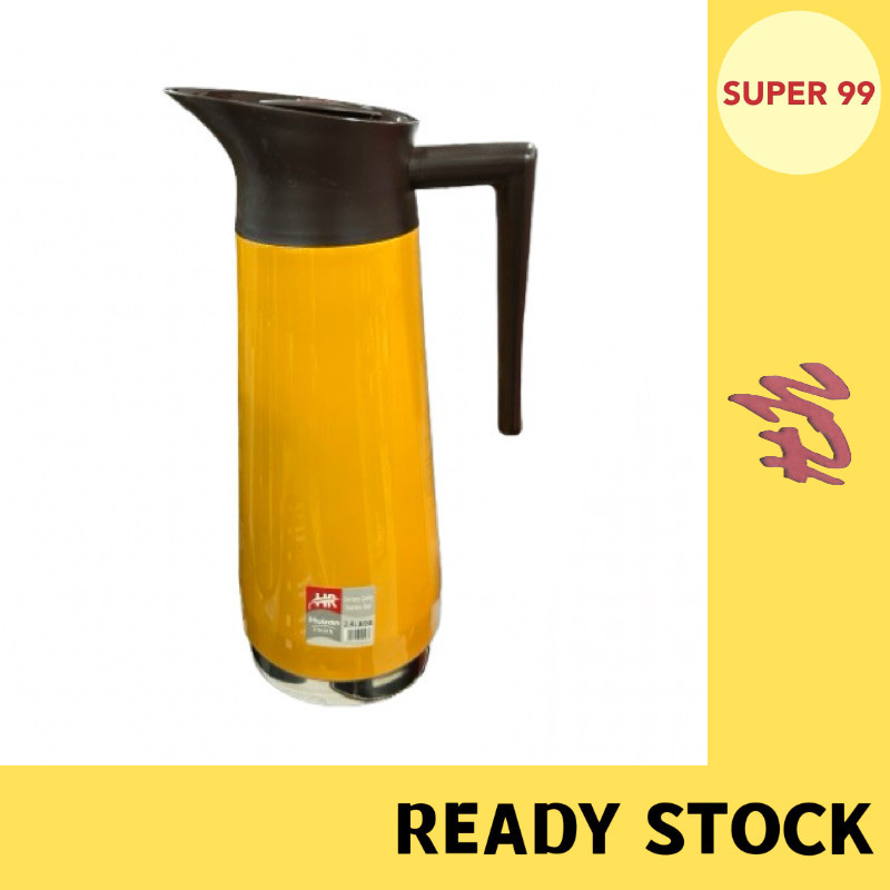 Stainless Steel Vacuum Insulated Flask with Press Button (2.4L ...