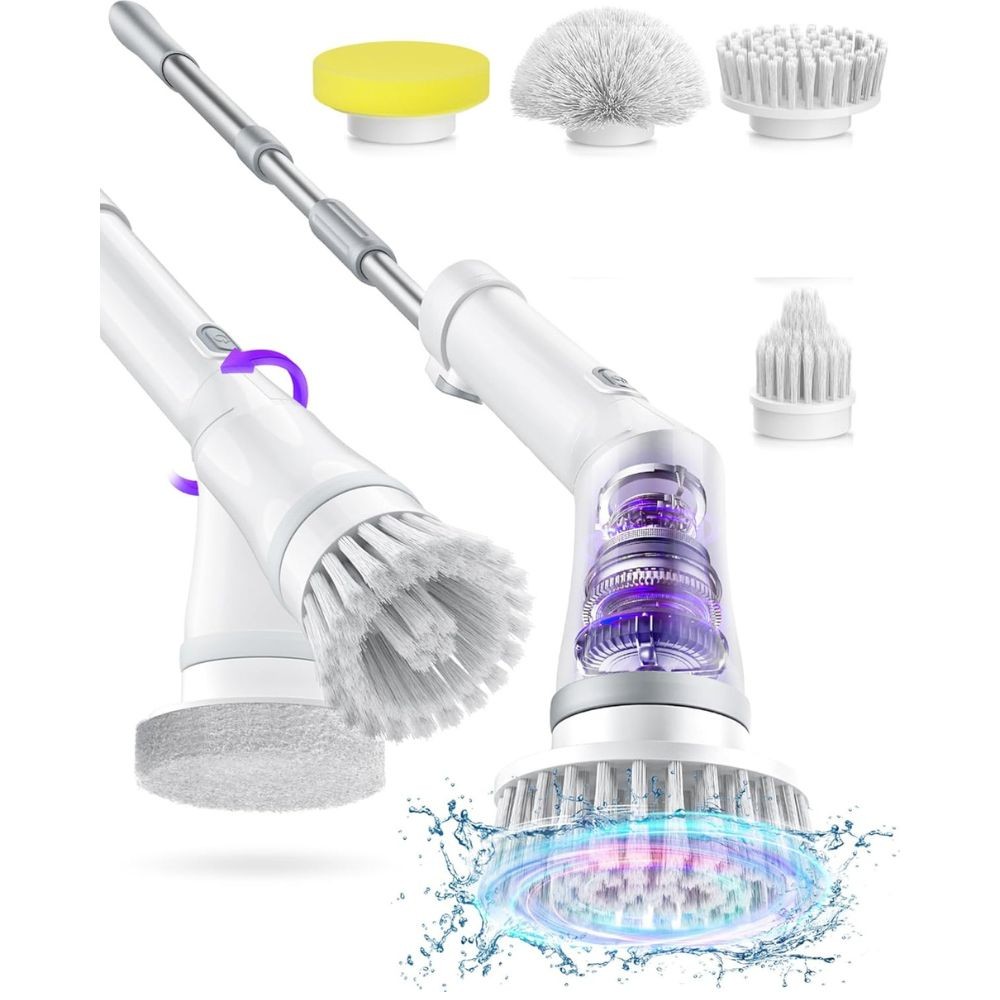 Gominimo Electric Long / Extendable Scrubber, Multiple Scrubber Head ...