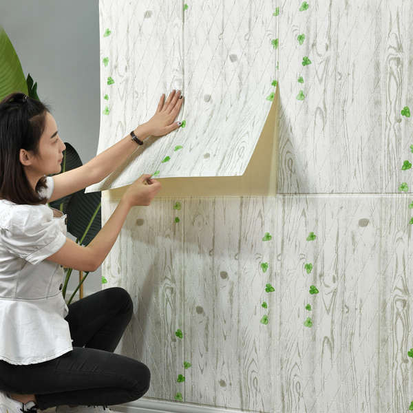 arch wallpaper Kertas dinding bijirin kayu pelekat diri pelekat dinding ...