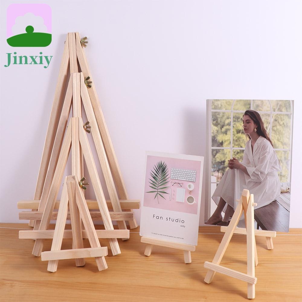 JINXIY Triangle Display Stand, Portable Small Wood Mini Easel, Folding ...