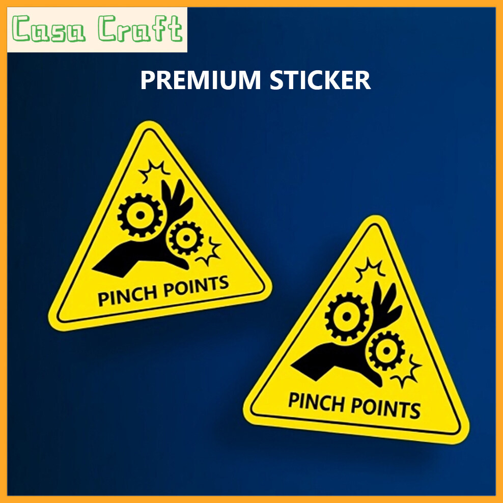 Pinch Points PVC Warning Sticker Sticker Safety Caution Danger Label ...