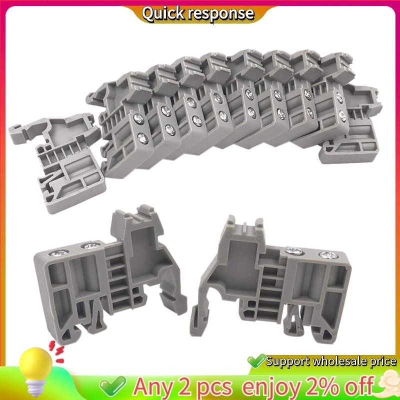 In stock-E/Uk Din Rail Terminal Blocks End Stopper Bracket Grey ...