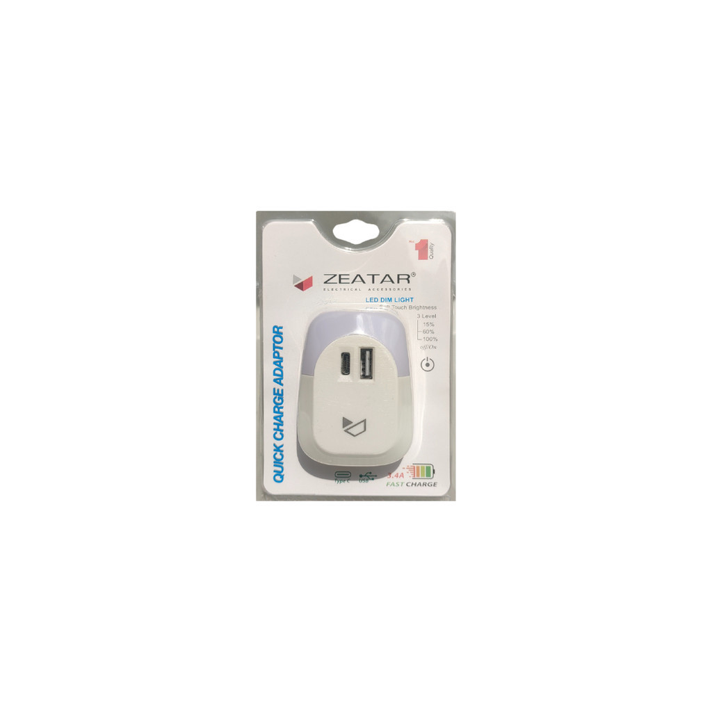 Zeatar Quick Charge Adaptor Led Dim Light | Shopee Malaysia
