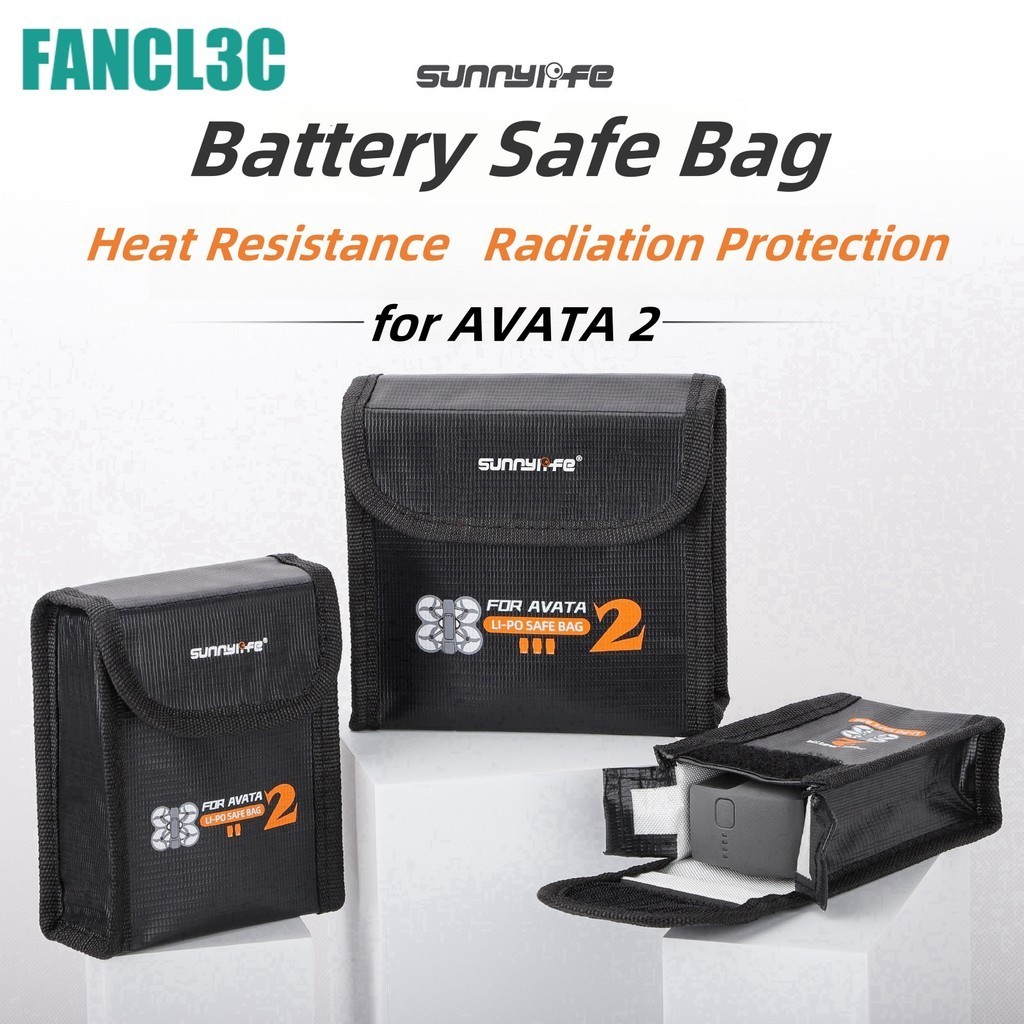 SUNNYLIFE Lipo Bags Battery Safe Bag for DJI AVATA 2 Fireproof ...