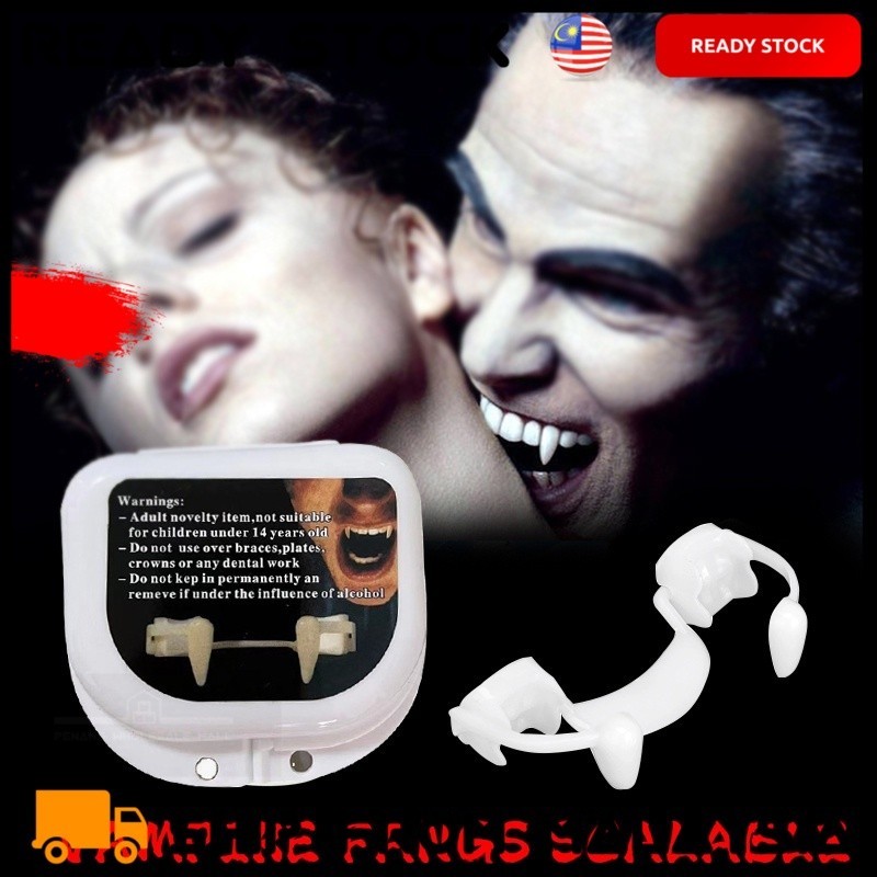 Cosplay Fake Vampire Fangs Fang Gigi Palsu Harimau Retractable Teeth ...