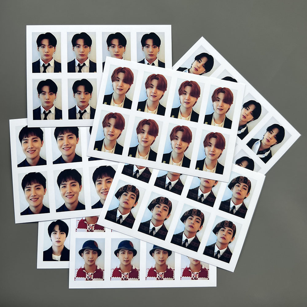 Kpop BTS 1 Inch Photocard ID Photo Identity Card Photocards School HD ...
