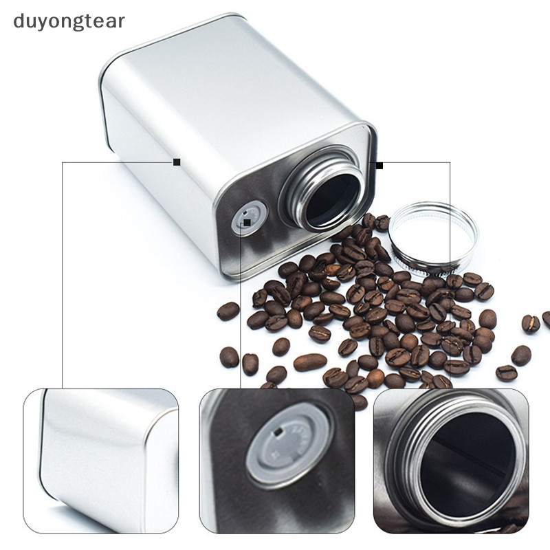(duyongtear） Coffee Bean Airtight Cans Outdoor Camping Tin Box Food ...