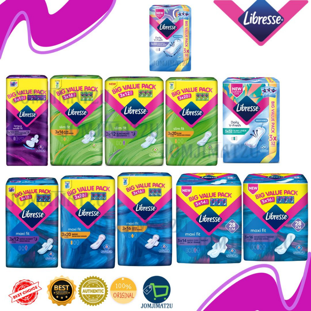 Libresse Pads & Panty Liner - PACK PALING JIMAT/MUTIPACK/ PAD WANITA ...