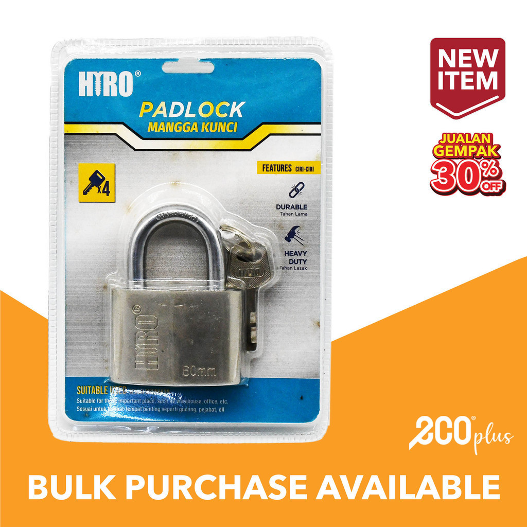 Hiro Padlock 60mm (3cm x 10.3cm x 15cm) | Shopee Malaysia