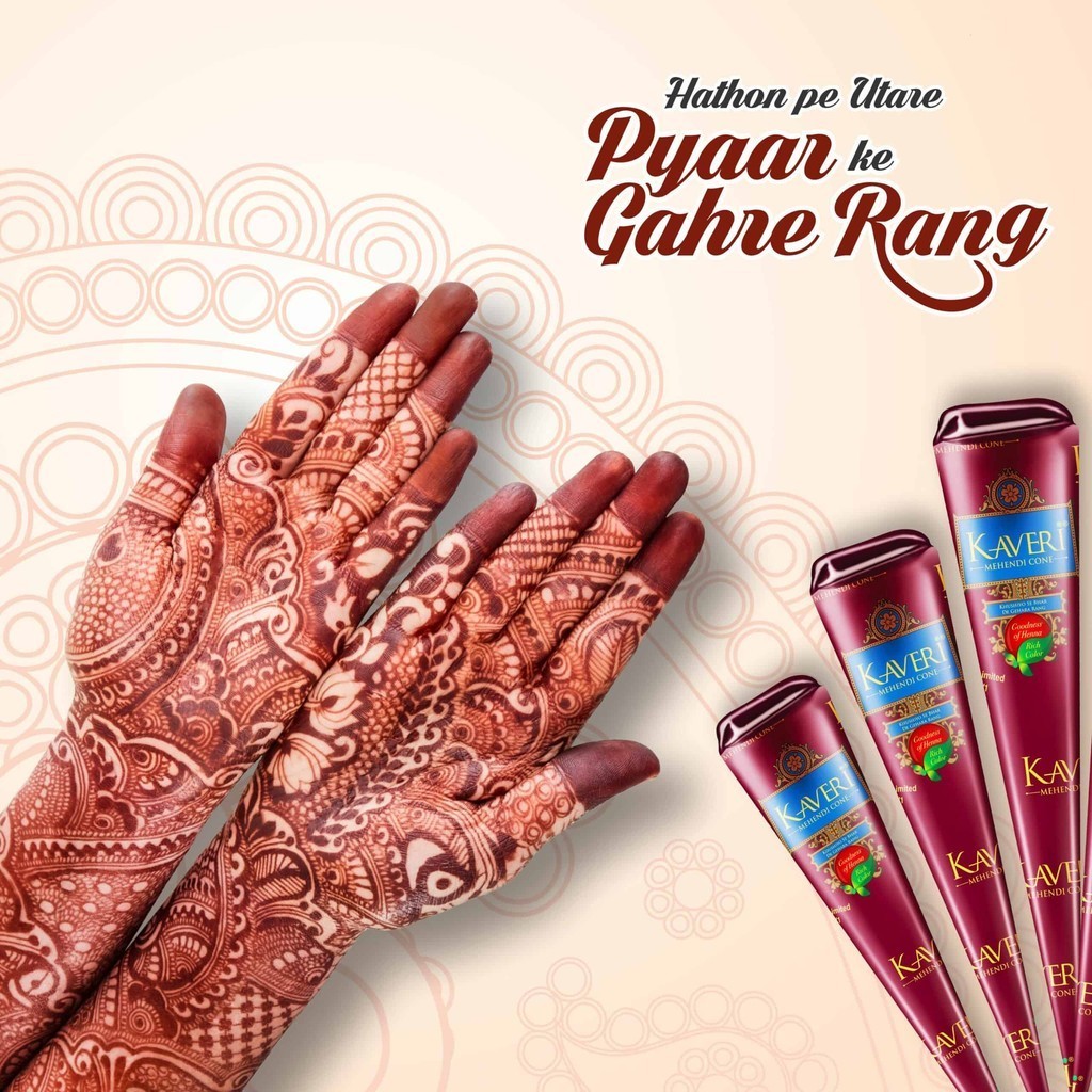 Kaveri Mehendi Henna Cone For Hand natural color | Shopee Malaysia
