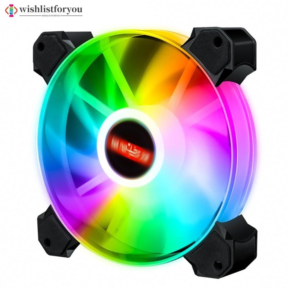 Wishlistforyou 12cm Rgb 5v Pwm 3 4pin Case Fan Quiet Pc Radiator Cpu Cooler Argb Sync With