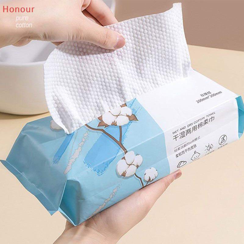 [Honour] 100PCS Disposable Face Towel Travel Cotton Makeup Wipes Facial ...