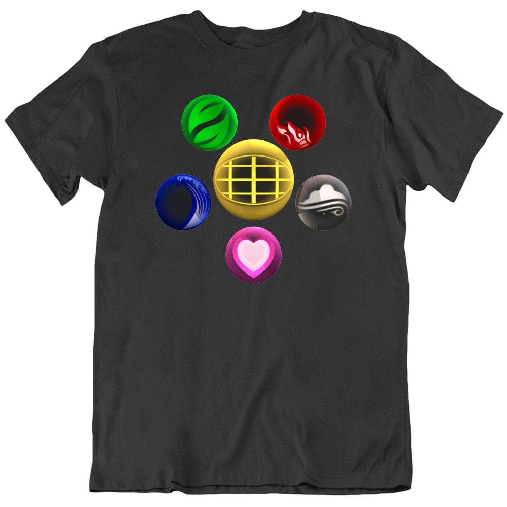 Captain Planet The Power Rings Fire Water Earth Wind Heart Tv T Shirt ...