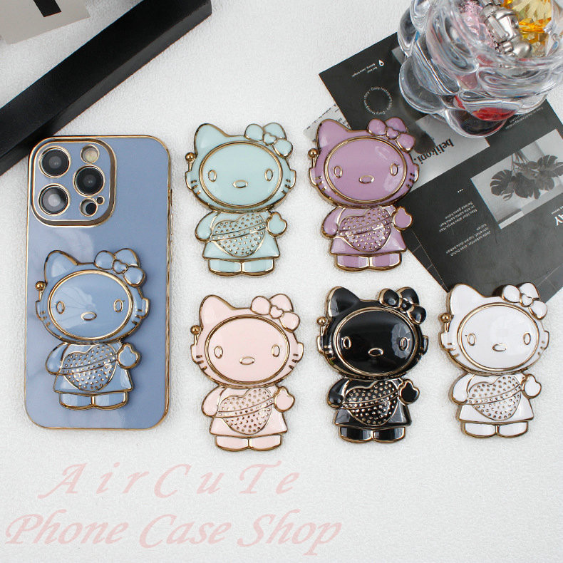 Casing Stand For All Phone Case Bracket Love Plating Hello Kitty Fold ...