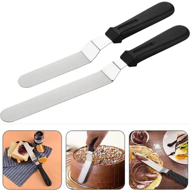 Cake Cream Spatula - Stainless Steel Butter Scraper - Durable ...