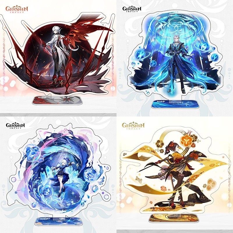Genshin impact figure Navia Acrylic stand Furina stand Watercolor style ...