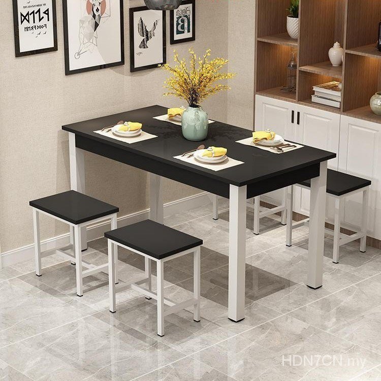 Modern Rectangular Snack Bar Table Chair Commercial Dining Table Chair ...