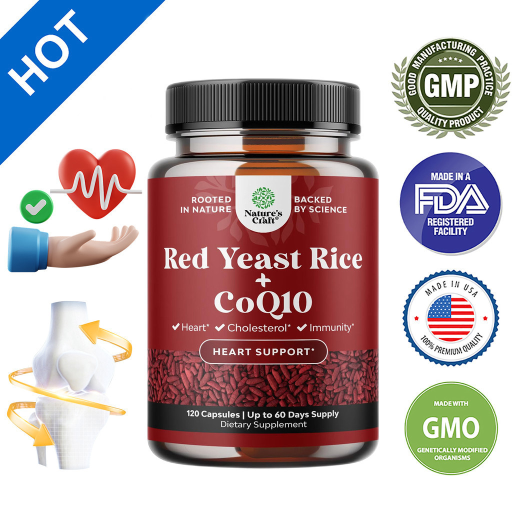 Red Yeast Rice with CoQ10 Supplement - Red Yeast Rice 1200 mg. CoQ10 ...