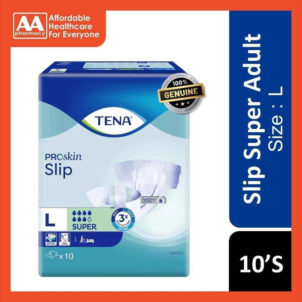 Tena Slip Super Adult Diapers L Size (10's) | Shopee Malaysia