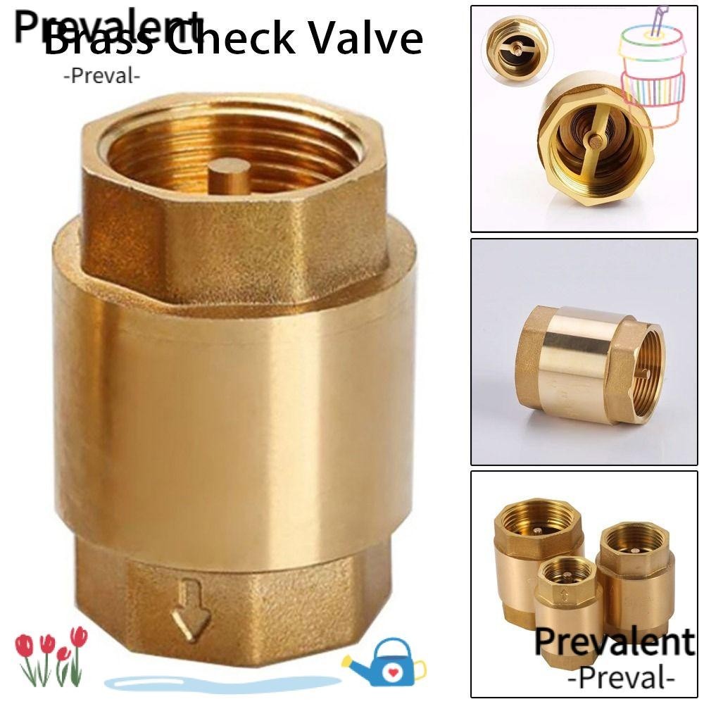 PREVAL 1Pcs One-Way Valve, In-Line Spring Female Thread NPT Brass Check ...