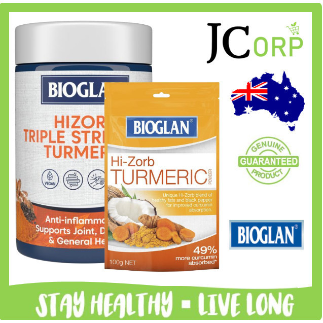 🛫Direct from AUS🛬 Bioglan Hi-Zorb Triple Strength Turmeric 100 Tablets ...