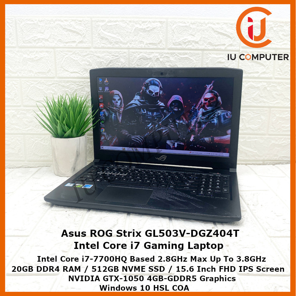 ASUS ROG STRIX GL503V-DGZ404T INTEL CORE I7-7700HQ 20GB RAM 512GB NVME ...