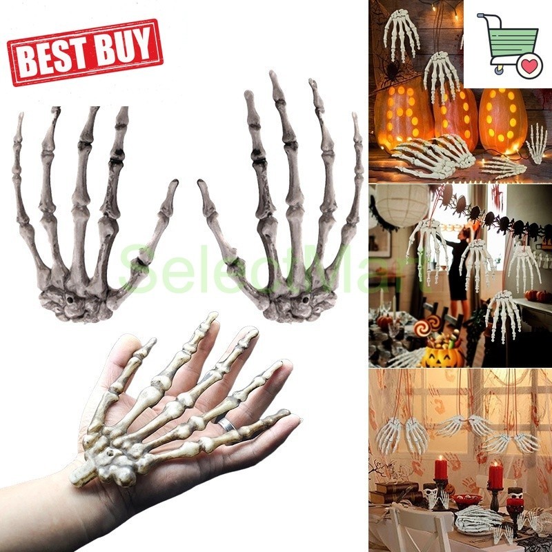 SM -Halloween Costume Plastic Fake Human Hand Bone Props/ Realistic ...