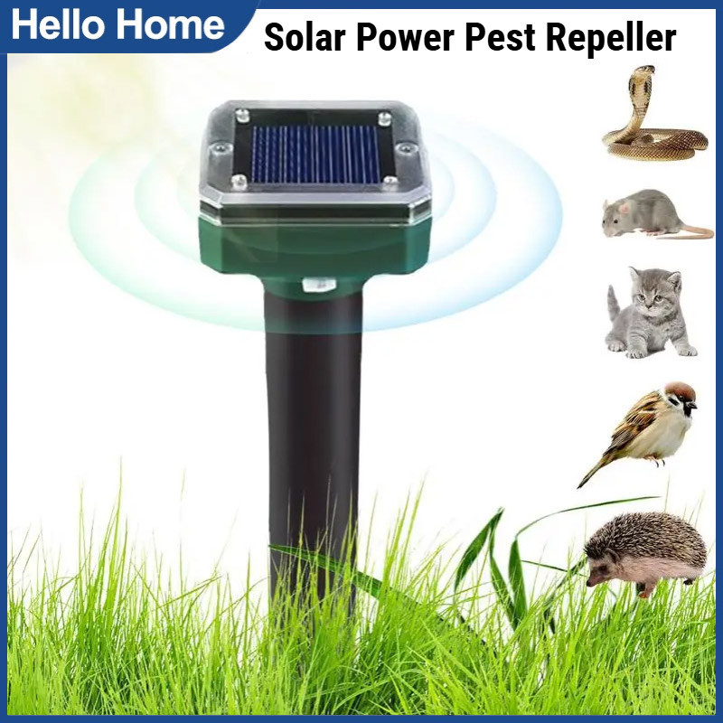 Solar Power Pest Repeller Ultrasonic Pest Mole Repeller Waterproof ...