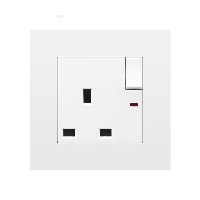 VISWE wall socket 3 pin socket 13a socket 250V,86*86mm plastic panel | Shopee Malaysia