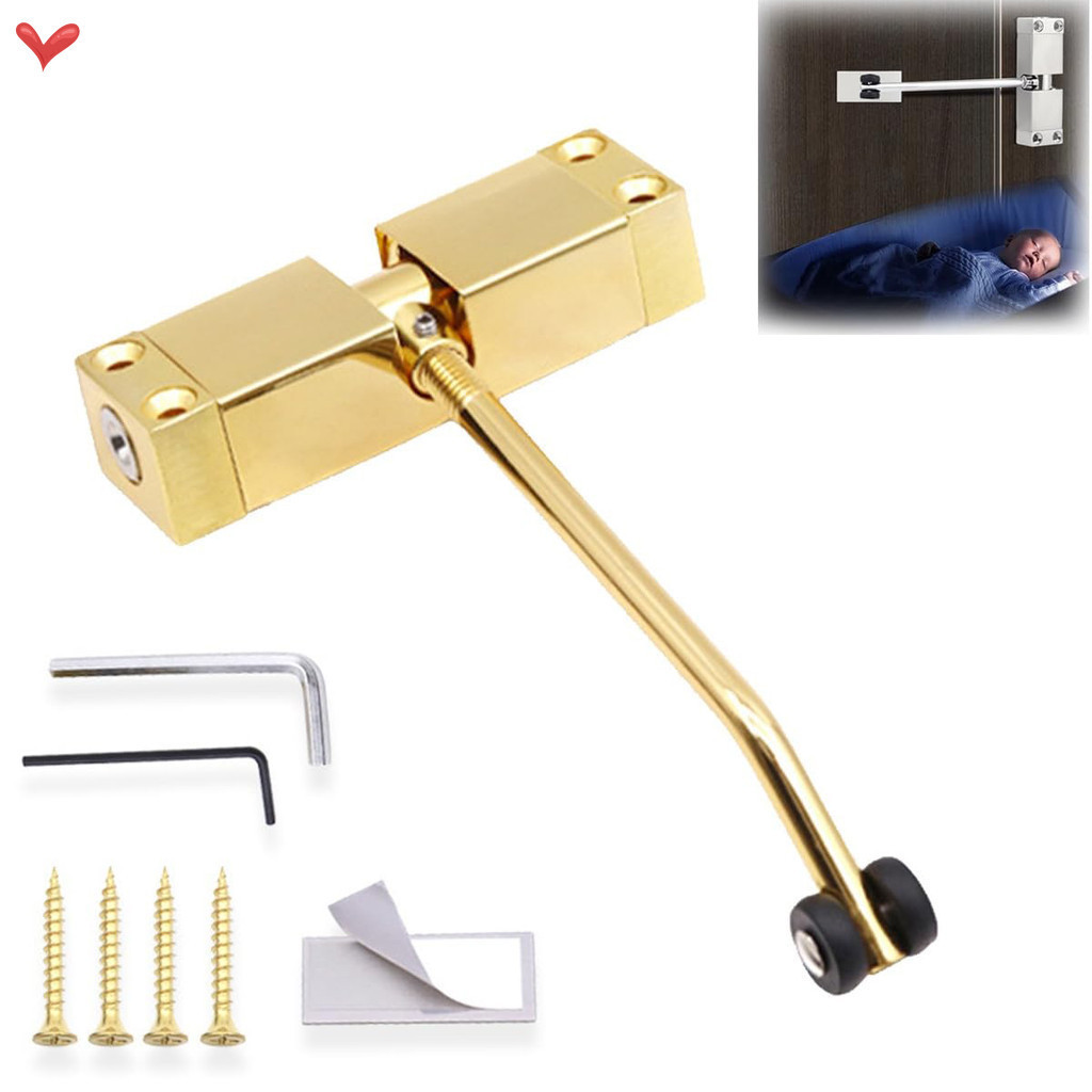 Silent Adjustable Automatic Door Closer, Spring Loaded Door Closer ...