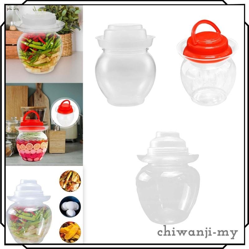 [ChiwanjifcMY] Kimchi Jar with Inner Lid Stable Household Sauerkraut ...