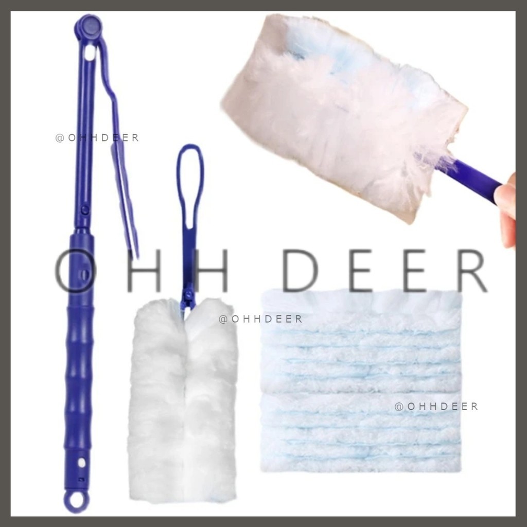 OHHDEER Disposable Duster Long/Short Handle Microfiber Duster ...