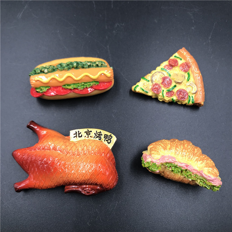 Refrigerator Magnets Chinese Food Beijing Grilled Duck Pizza Hot Dog ...