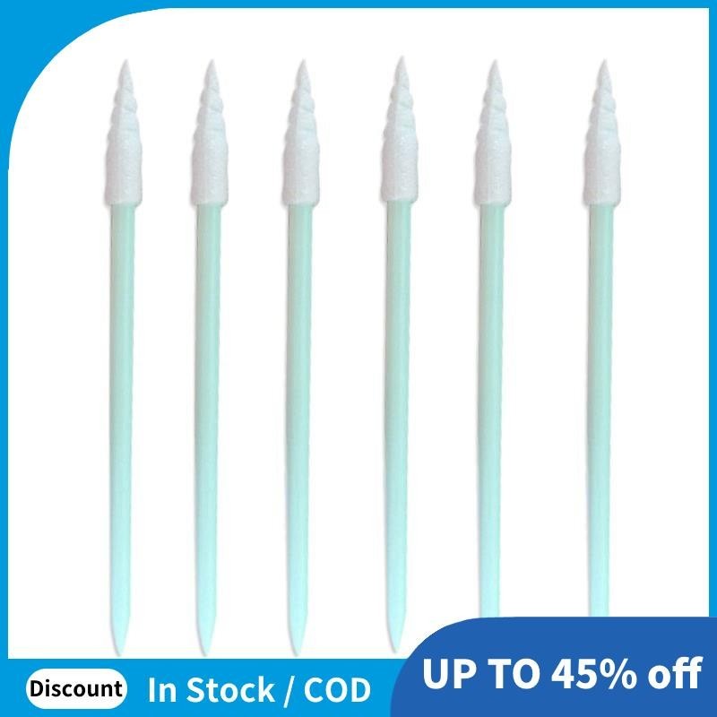100Pcs/Pack Spiral Pointed Tipped Foam Cleaning Swab Lint Free Sponge ...