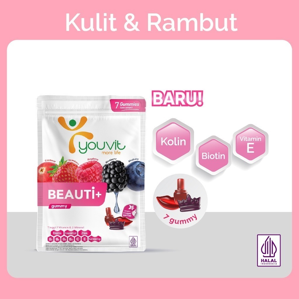 Youvit Multivitamin gummy Beauti+ 1 Sachet Contains 7 gummy With New ...