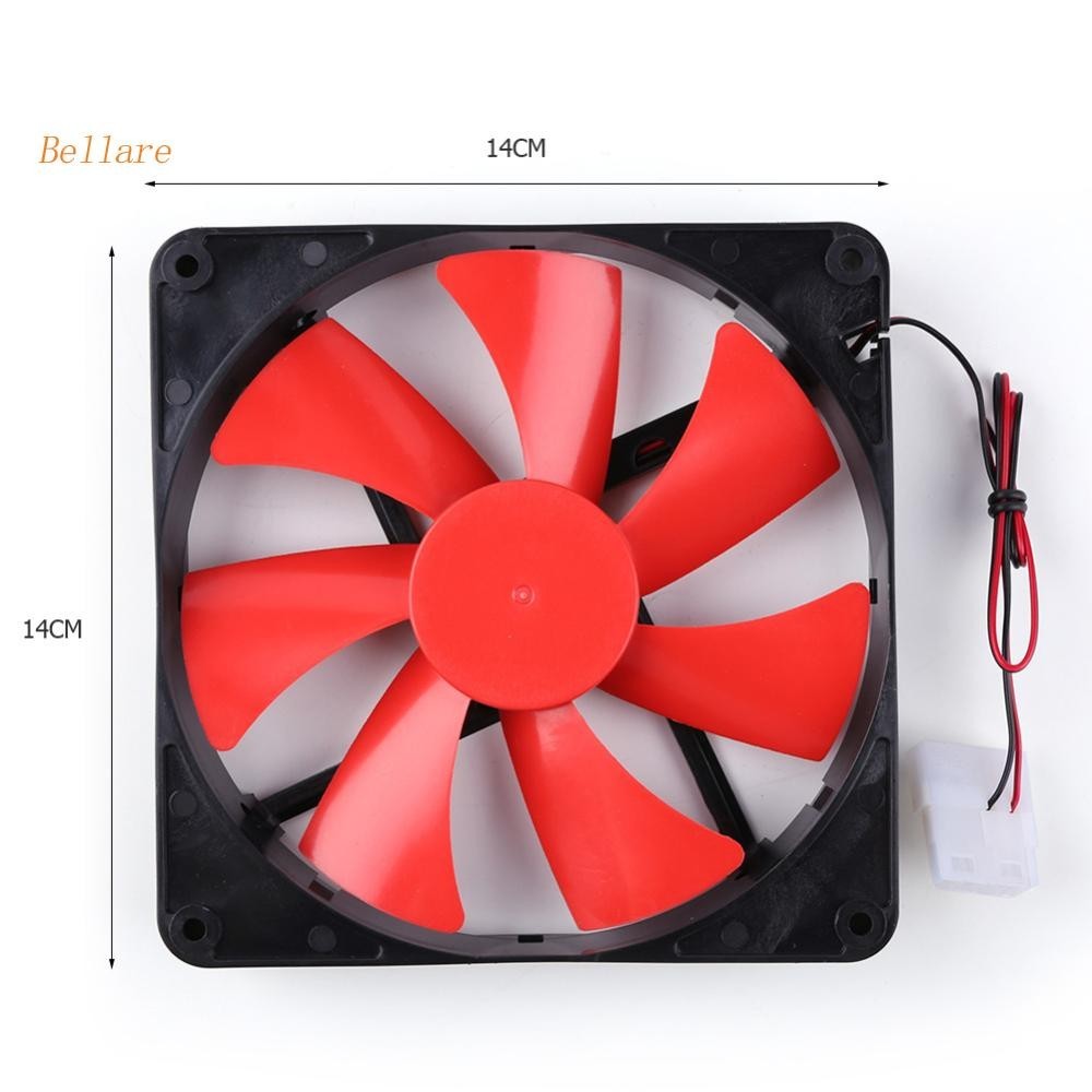 140mm 4 Pin Silent PC Case Cooling Fan CPU Cooler 12V Radiator Heatsink ...