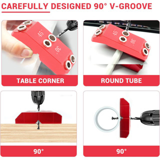 Drill Hole Guide Jig 30/45/90 Degree Deck Cable Railing Lag Screw Drill ...