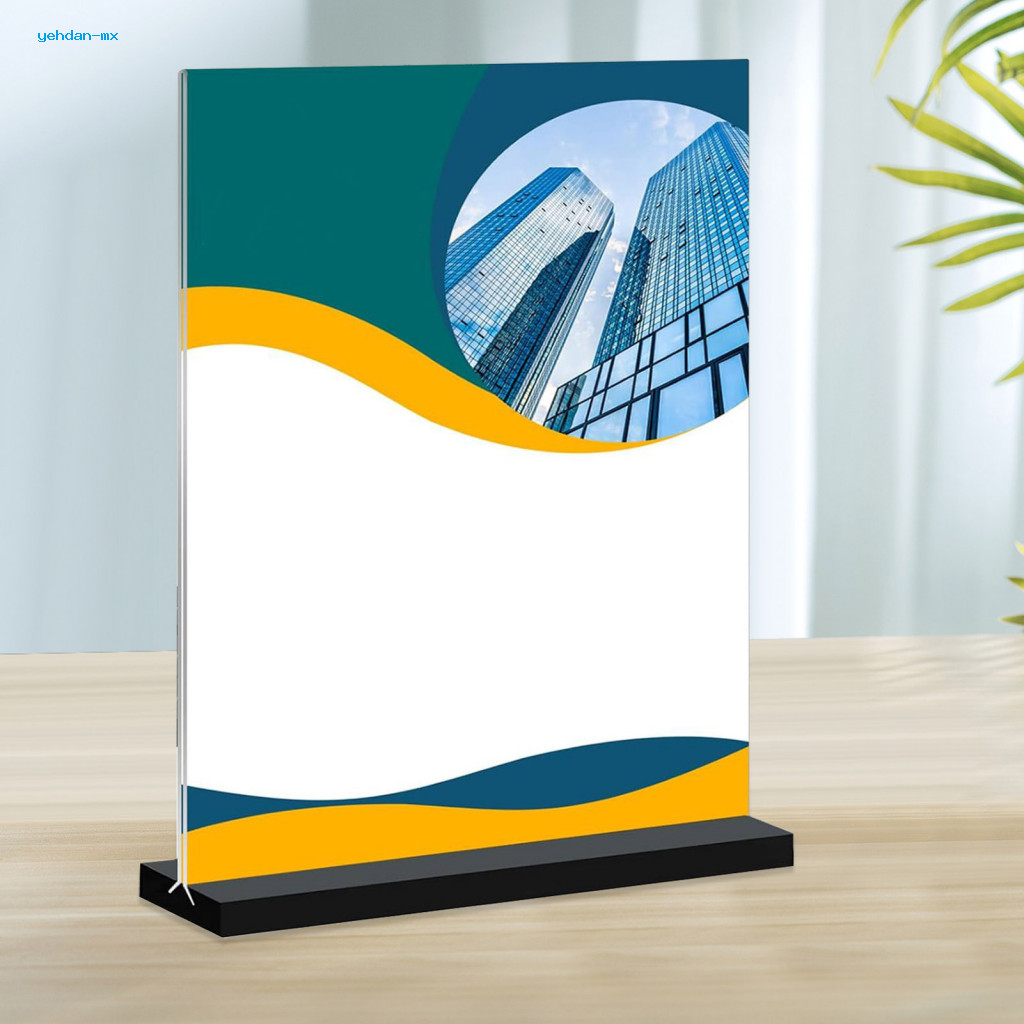 ye Transparent Display Stand Vertical Sign Holder Double-sided Acrylic ...