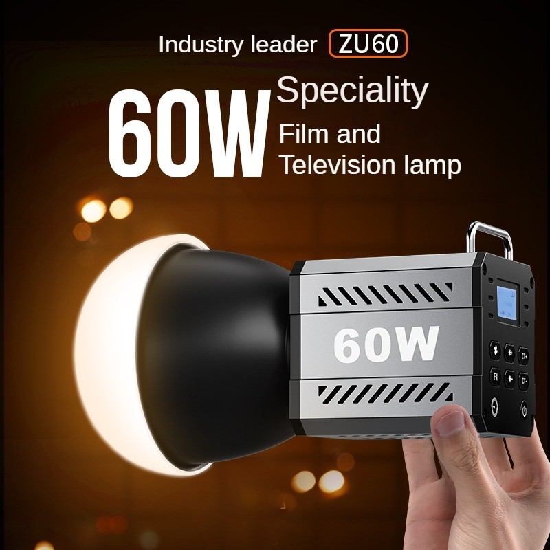 60W COB Video Dimmable Light 2700-7500K Photographic LED Light for ...