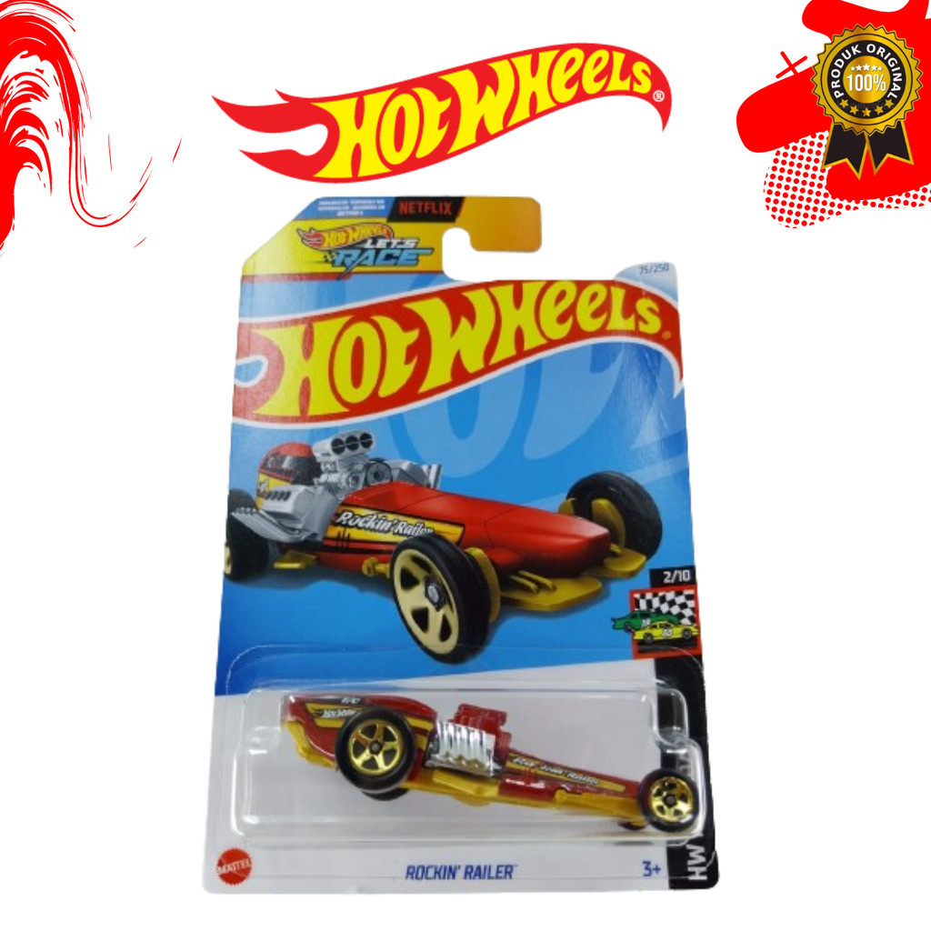 MERAH Hot Wheels Rockin Railer Red HW Race Day Lets Race Netflix ...